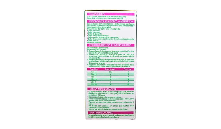 Dolex jarabe niños 2+ * 90 mL - Uroccidente